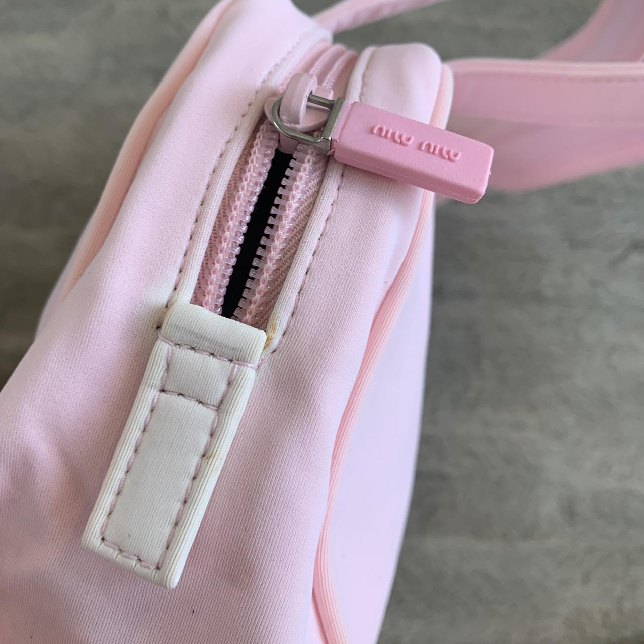 vintage 90s miu miu pink tech bag made in... - Depop