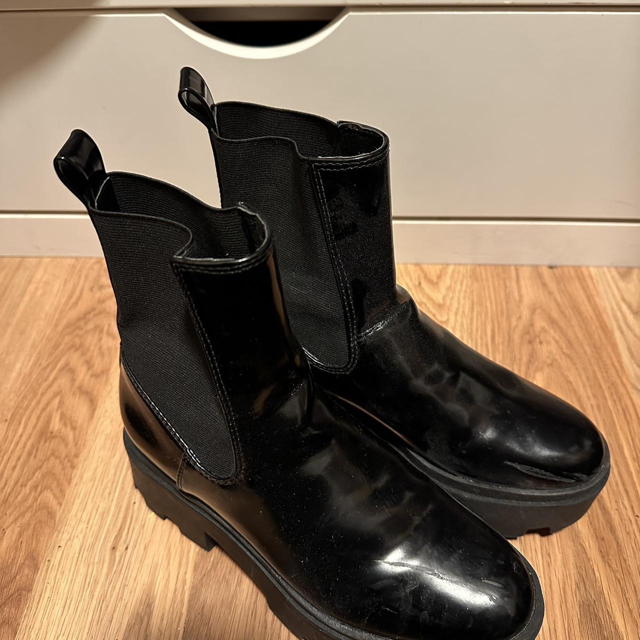 Open Edit Men's Black Boots | Depop