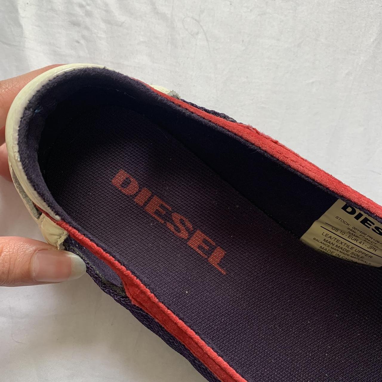 Diesel red, white and blue ballet flats Spice up... - Depop