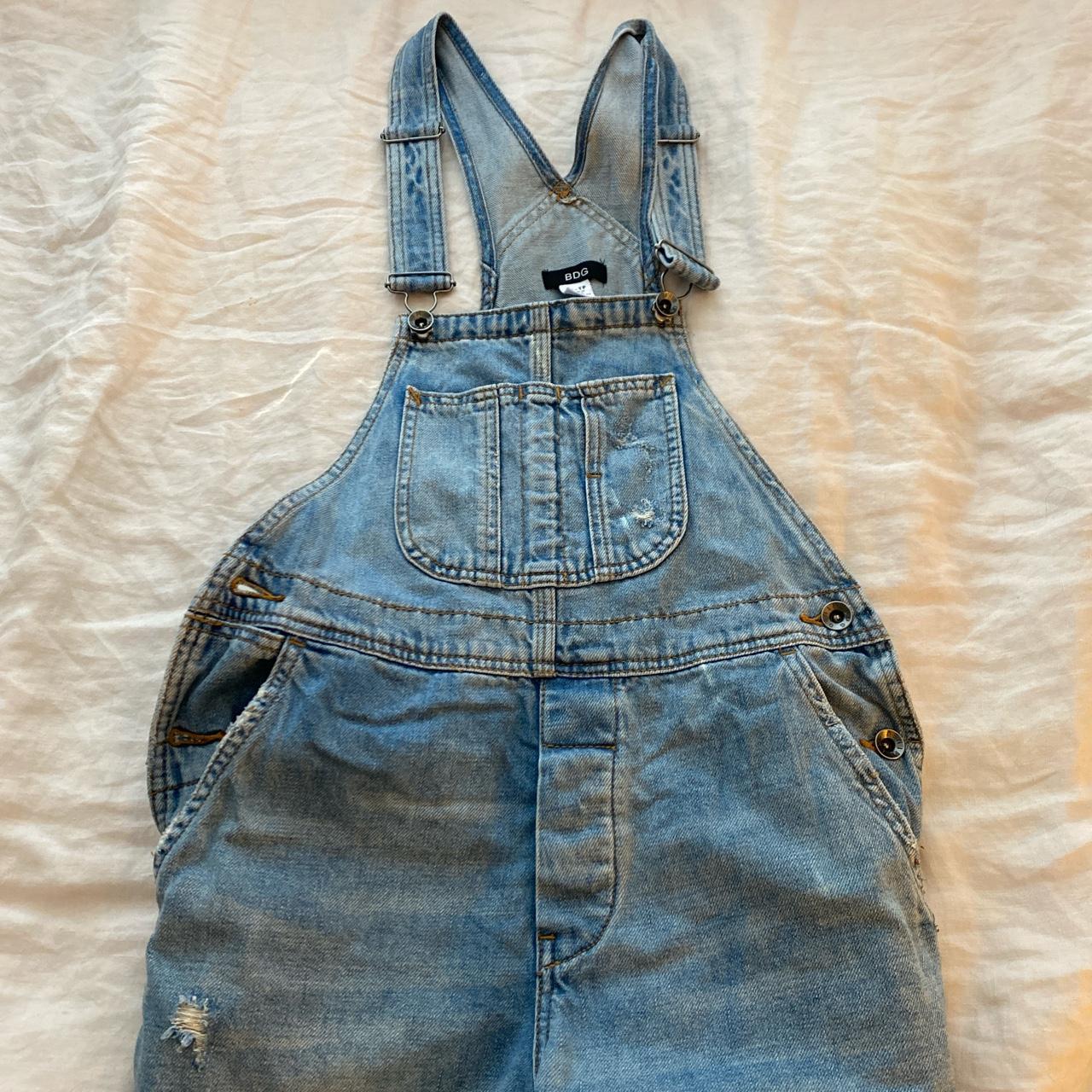urban outfitters ripped denim overalls. perfect for... - Depop