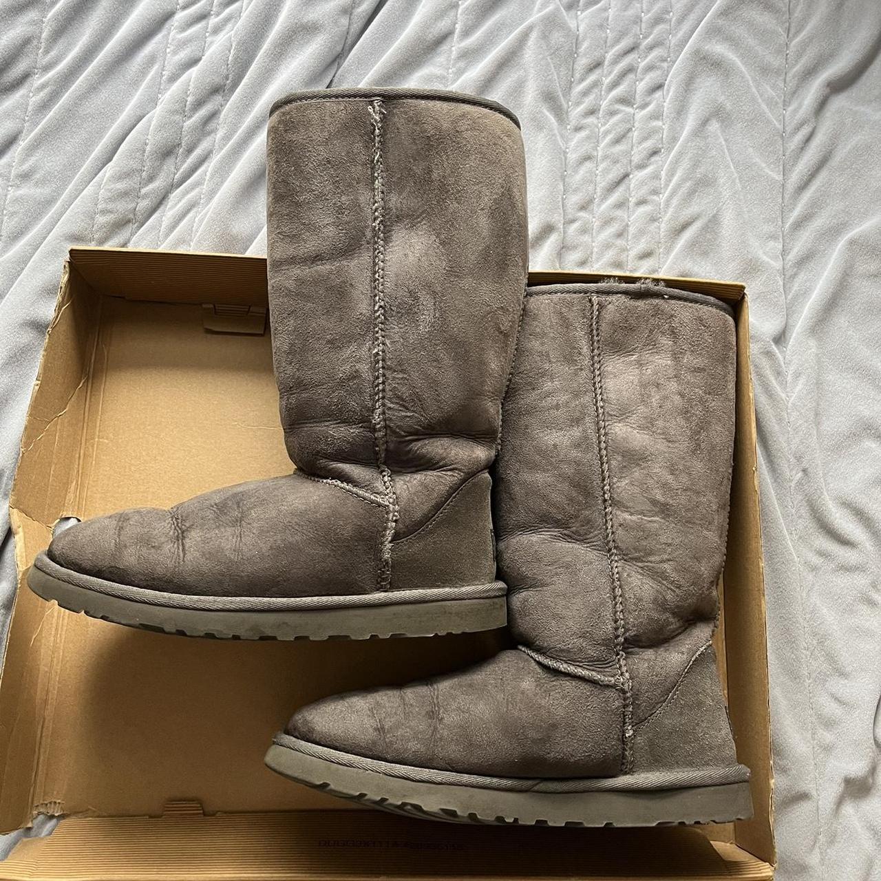 UGGs Classic Tall Boot in Gray Comes with box... - Depop