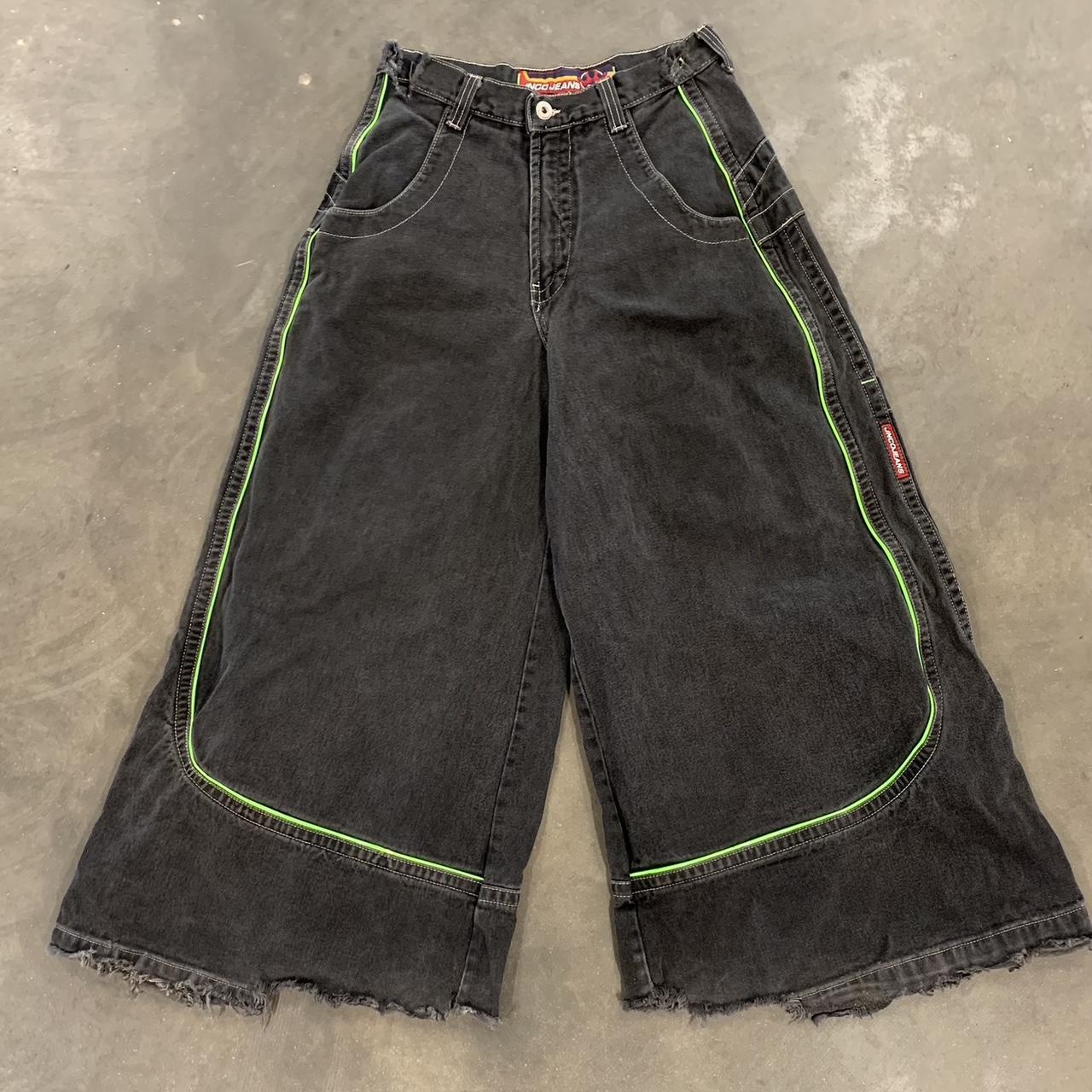 Vintage Jnco budha wide leg jeans Black denim Jnco... - Depop