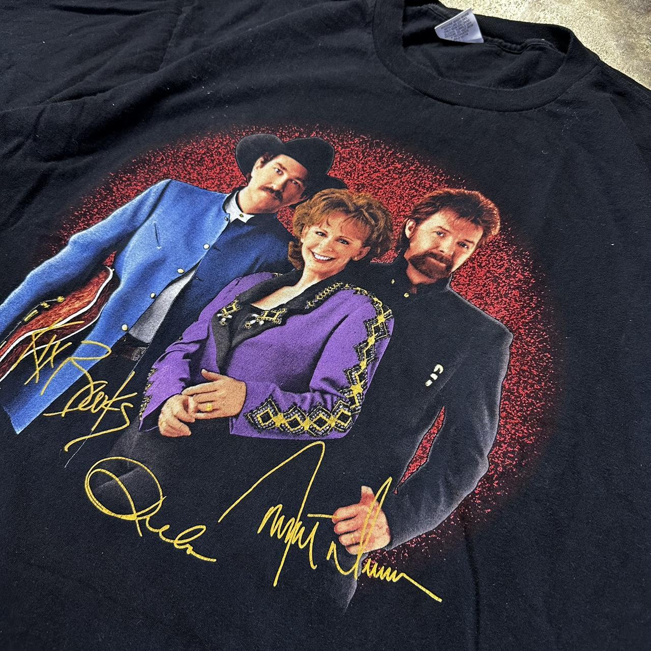 Vintage Reba band t shirt 1990s black faded Reba... | Depop