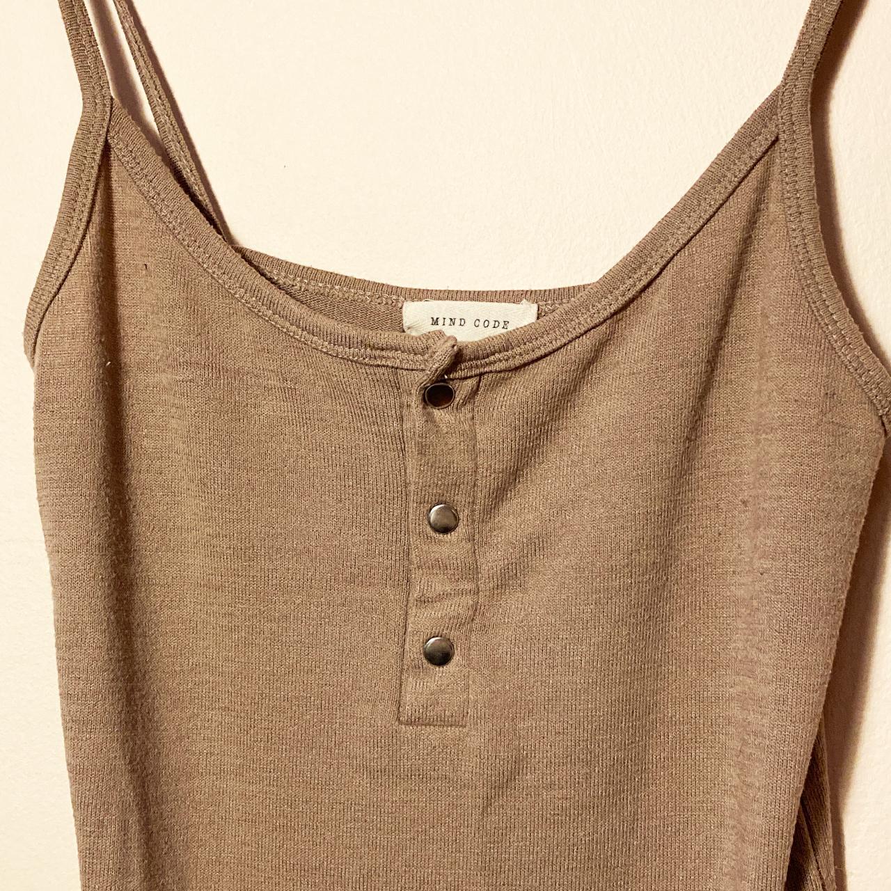 Tan / Brown Form Fitting Dress super... - Depop