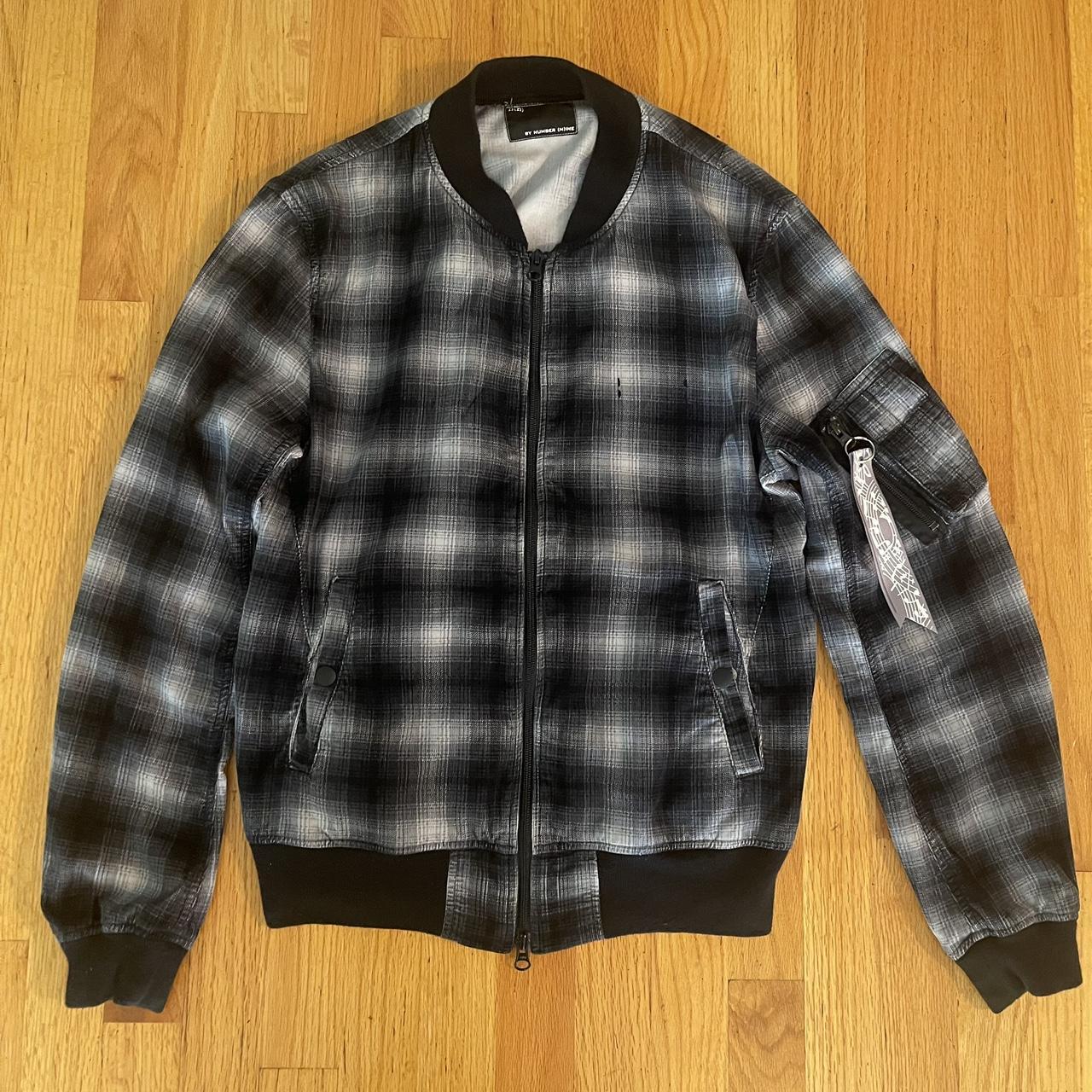 Number Nine Shadow Plaid Bomber Size 3 #numbernine... - Depop