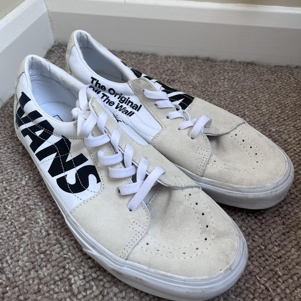 White Old School Vans Size 10 Vans Skate Depop