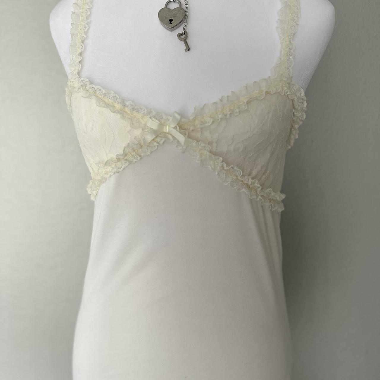 lizlisa cream cami tank, one size, new never... - Depop