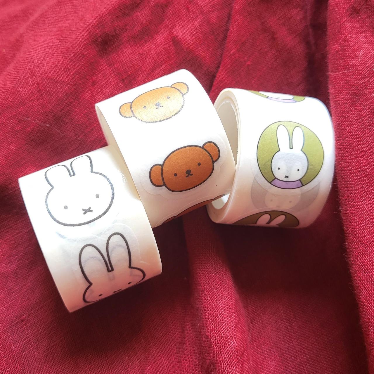 Miffy Sticker Rolls 3 pieces Licensed by Mercis... - Depop
