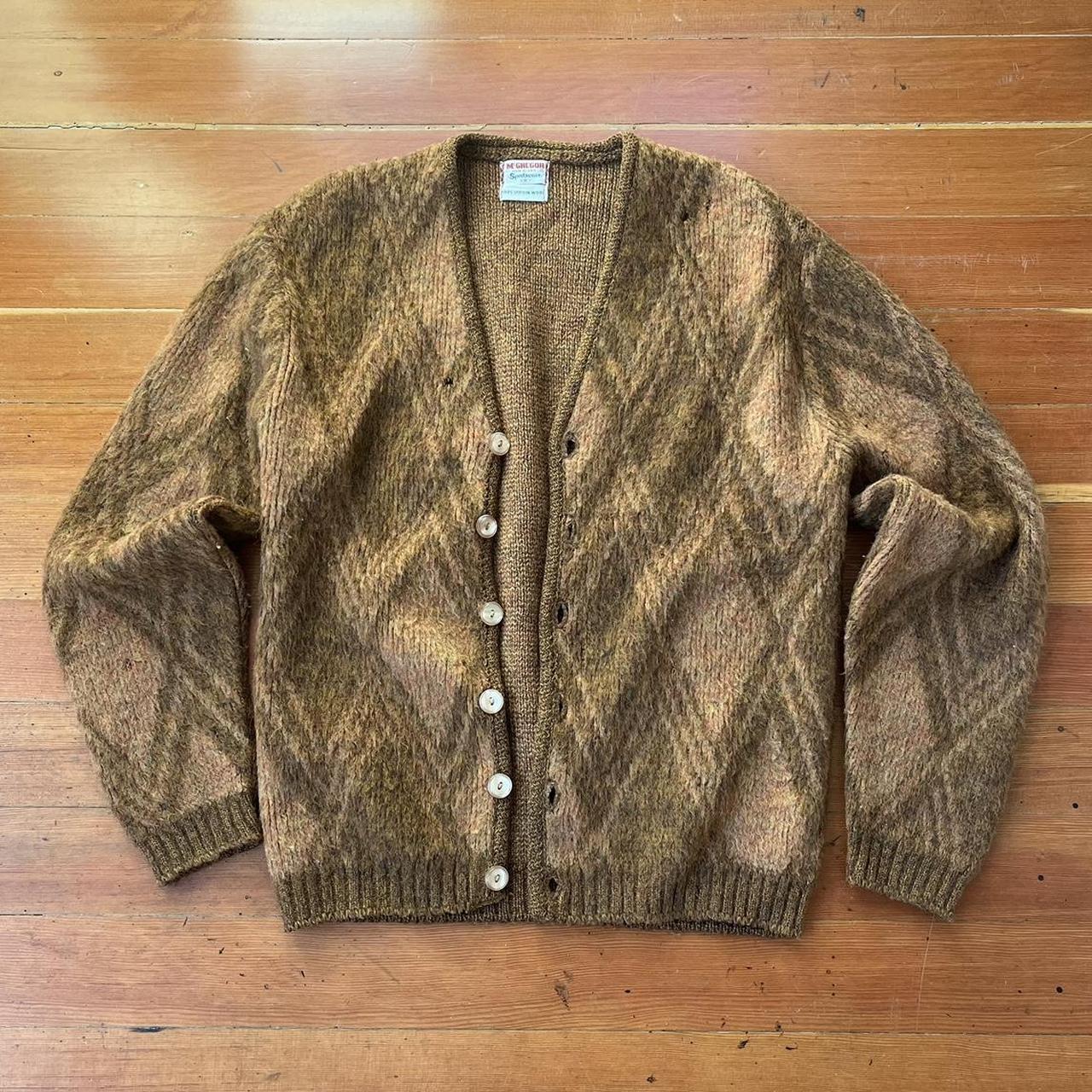 1960s mcgregor argyle mohair cardigan Tagged small,... - Depop