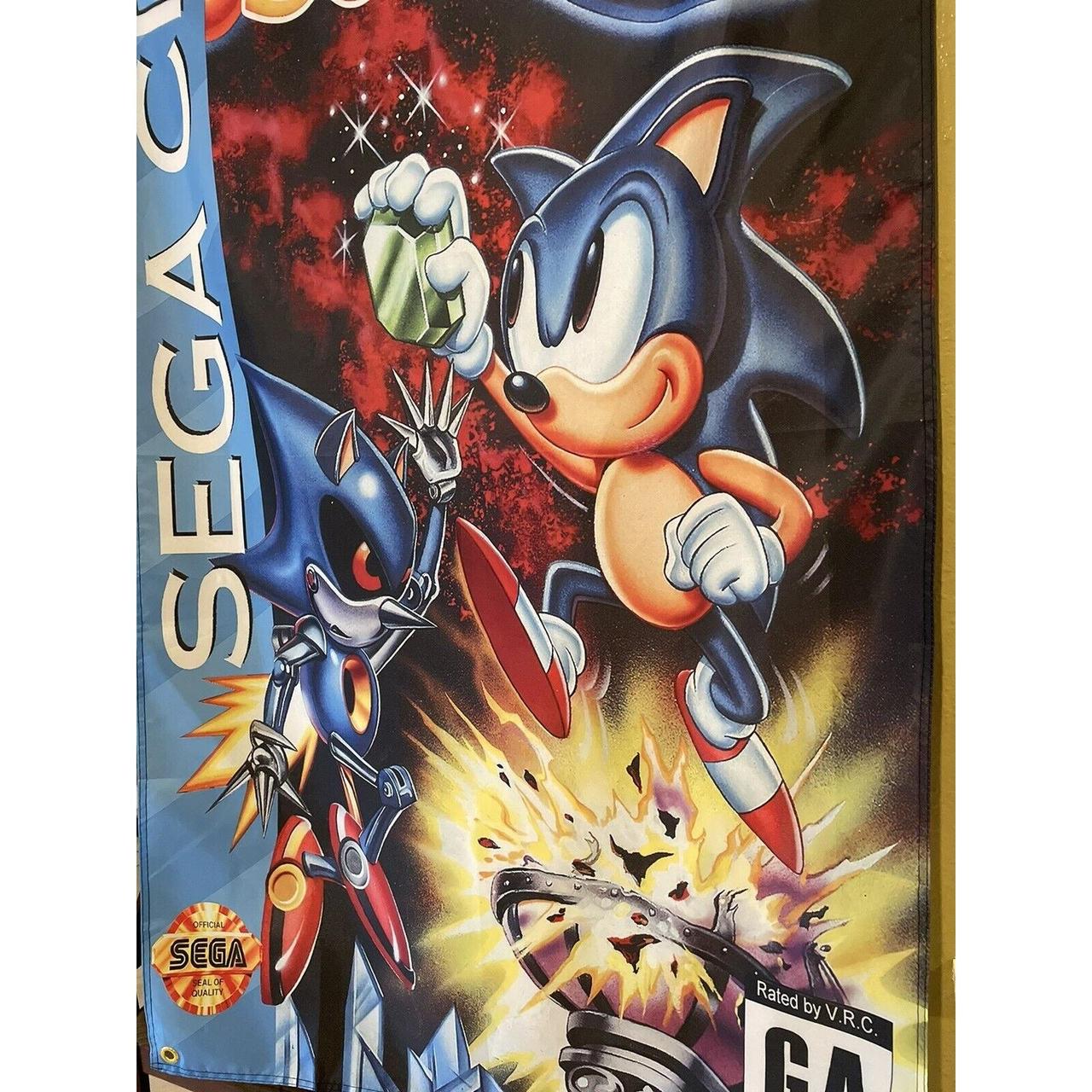 Sonic CD Boxart Flag Banner 5x3 Feet Video Game... - Depop
