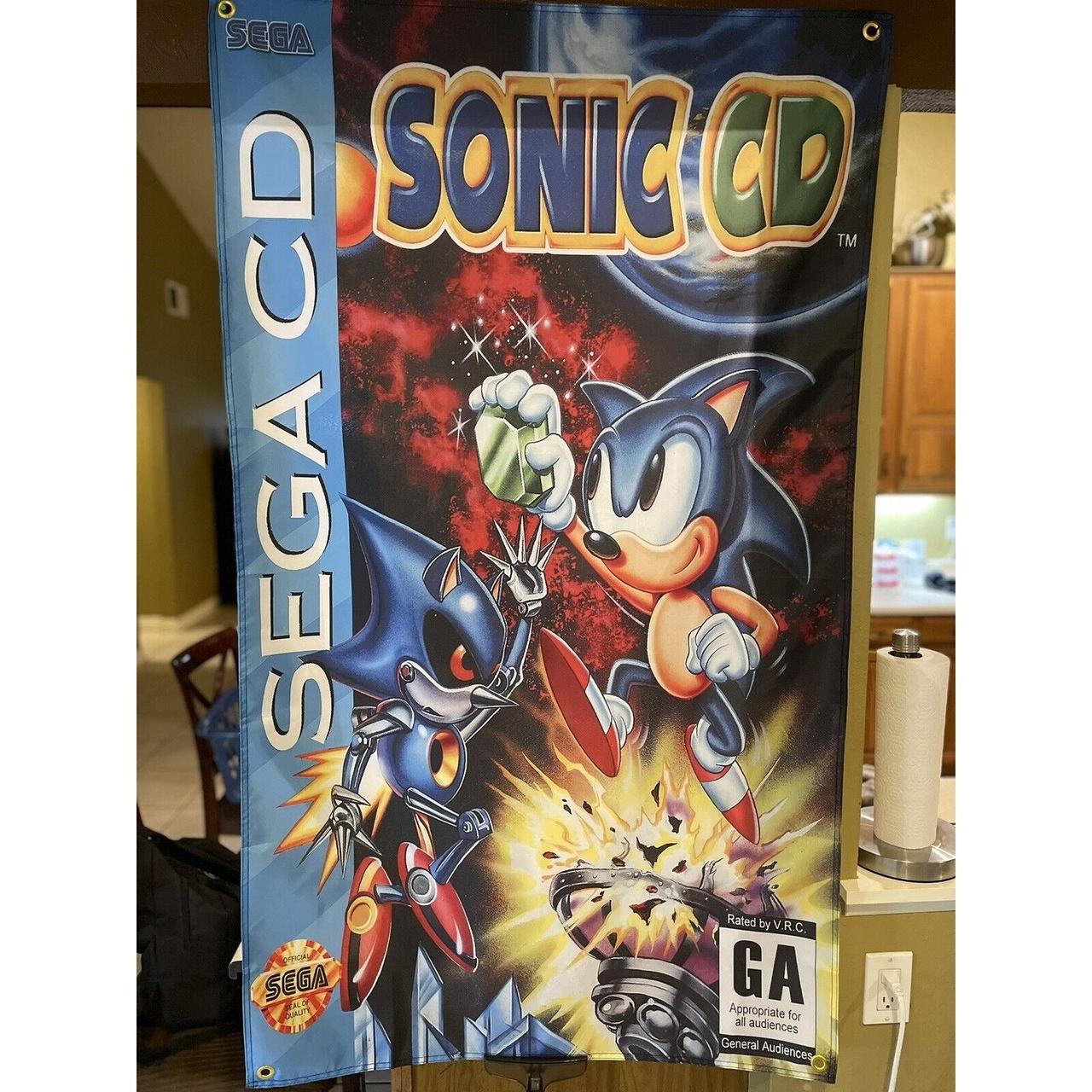 Sonic CD Boxart Flag Banner 5x3 Feet Video Game... - Depop