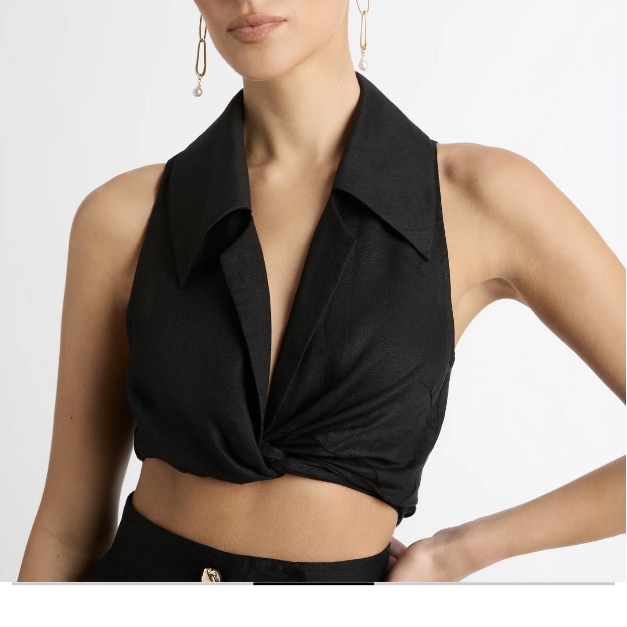 Sheike Frankie linen top Worn once Size 12 RRP... - Depop