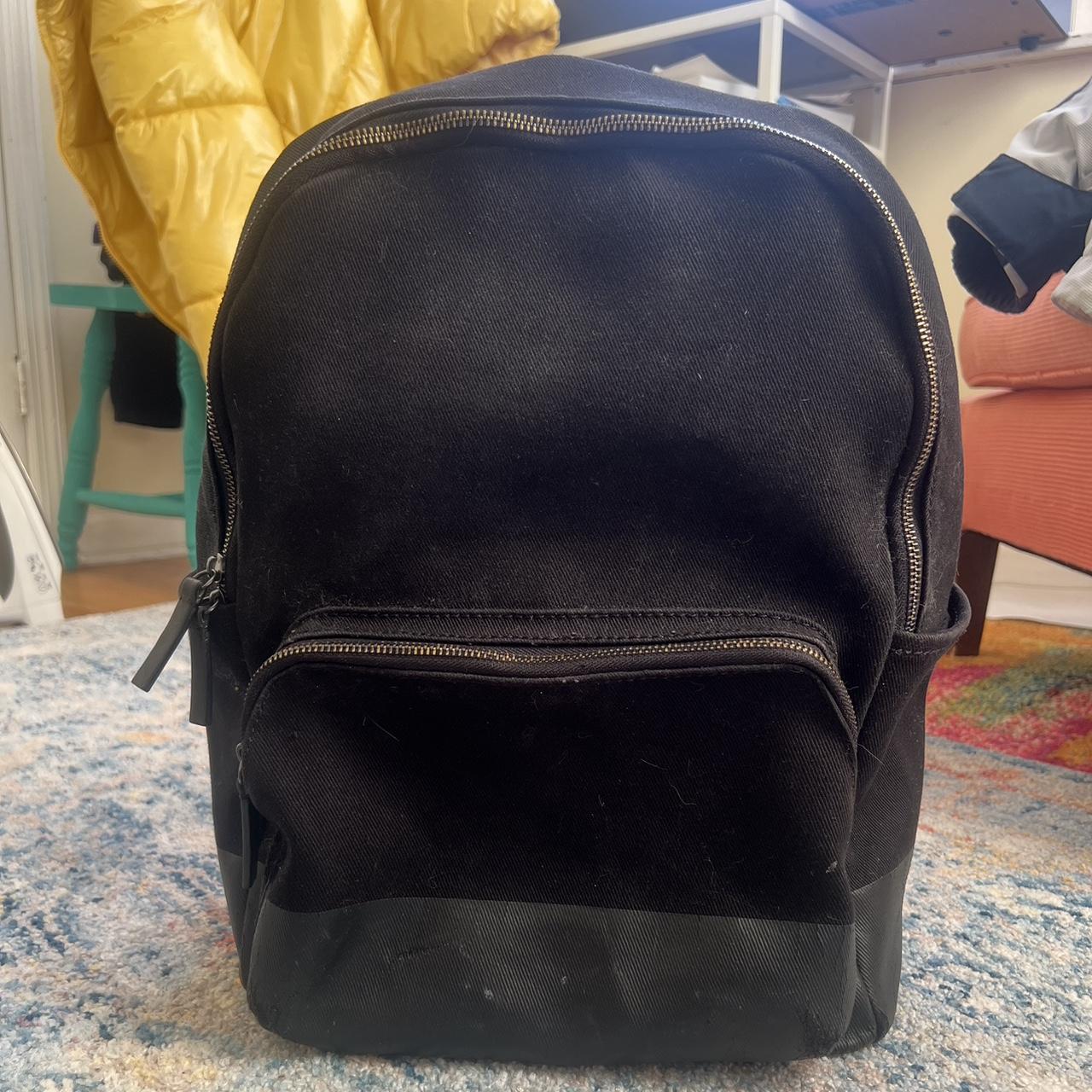 Everlane Black Backpack | Canvas & Leather Smaller... - Depop