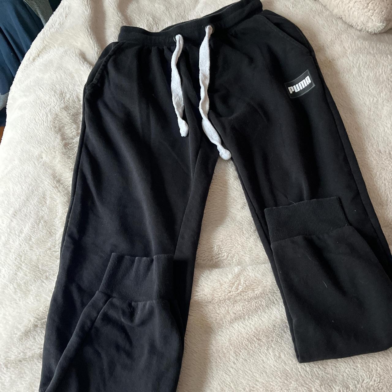 Black Puma joggers with pockets #joggers - Depop