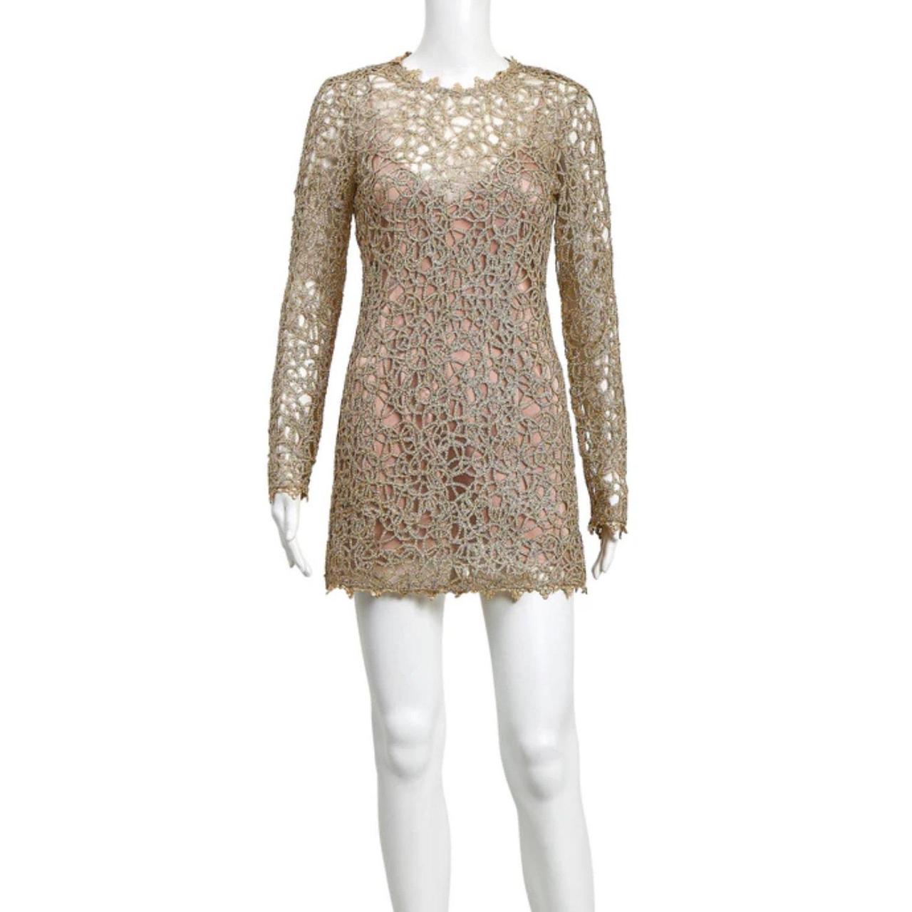 Alice McCall Gold Classy Mini Dress Size 4 - Depop