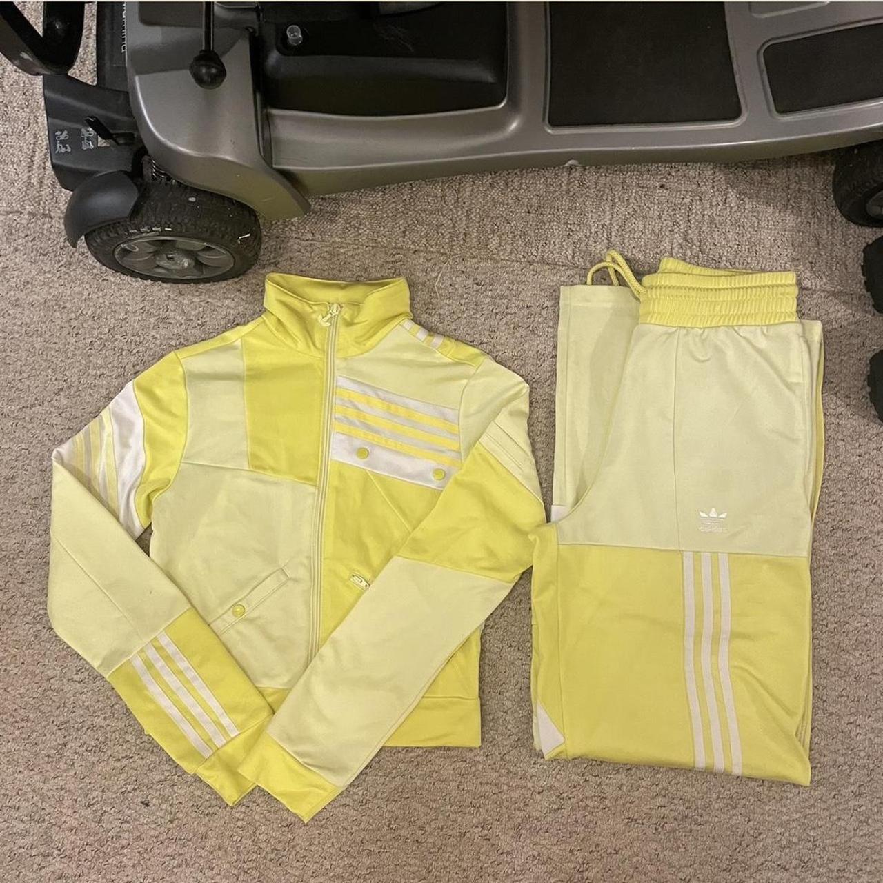 Adidas x Danielle Cathari tracksuit In yellow top XS... - Depop