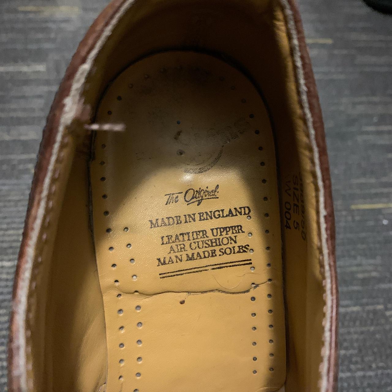 Vintage Dr Martens 3989 Brogue Leather Brown & White... - Depop