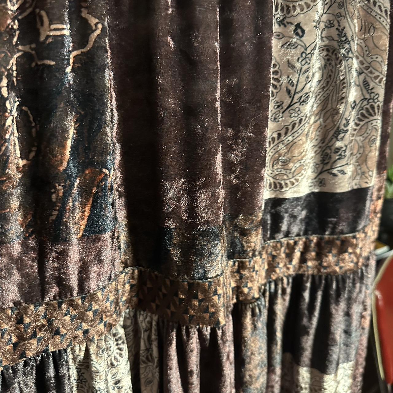 REPOP!!! Beautiful Velvet/Suede Patchwork Grunge... - Depop