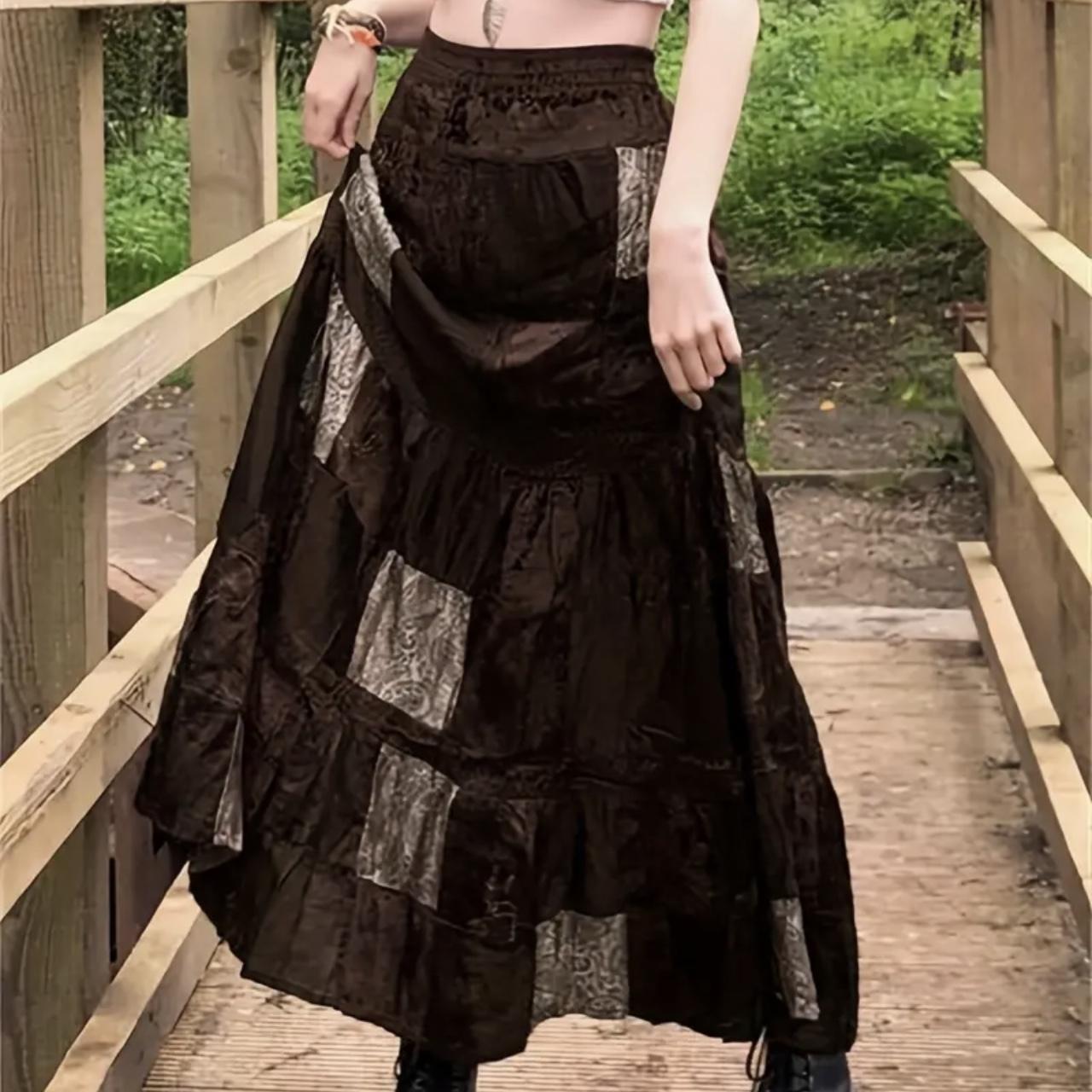 REPOP!!! Beautiful Velvet/Suede Patchwork Grunge... - Depop