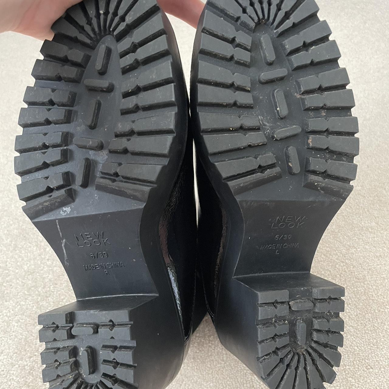 New look patent chelsea boots Worn a couple of... - Depop