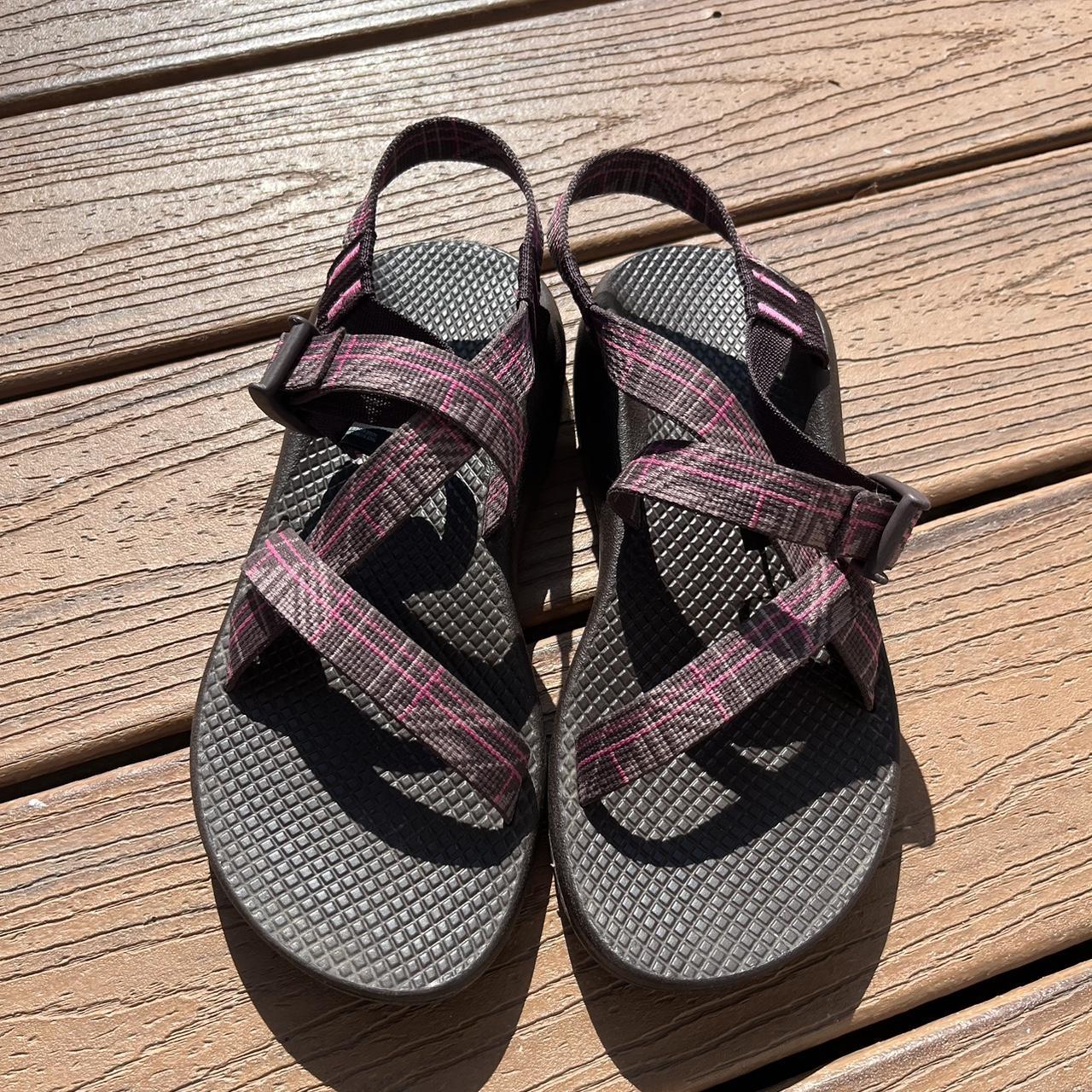 Purple/pink Z/cloud chacos without a toe strap. Only... - Depop