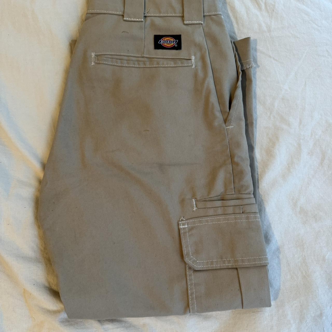 Dickies Khaki Cargo Pants There cut offs - Depop