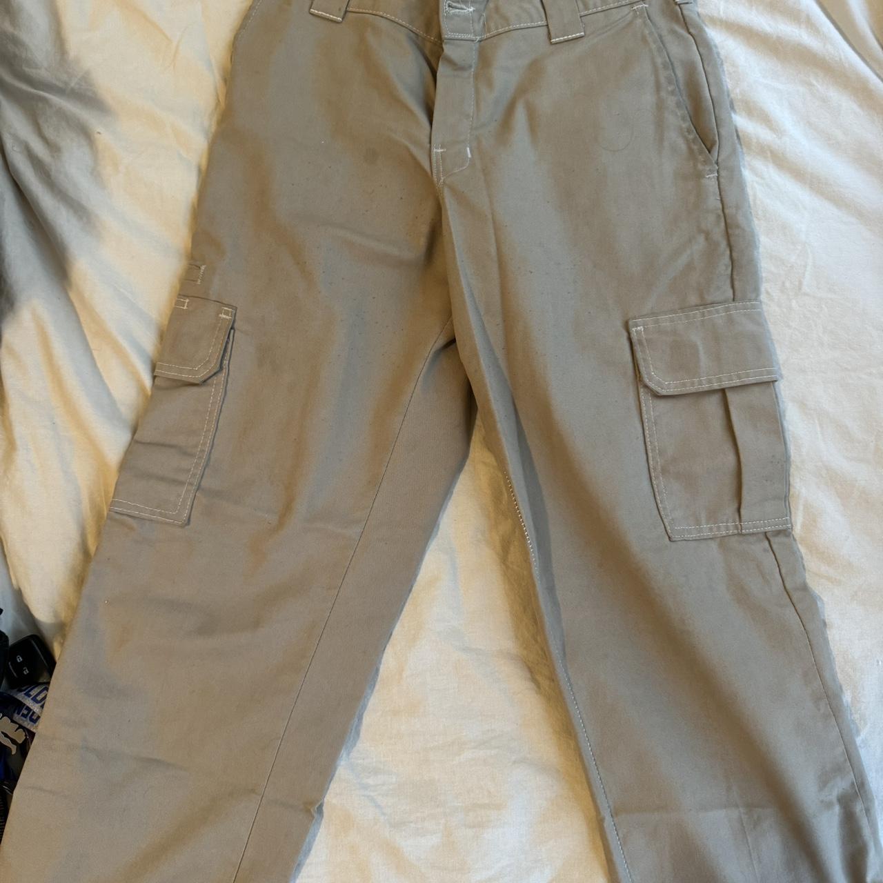 Dickies Khaki Cargo Pants There cut offs - Depop
