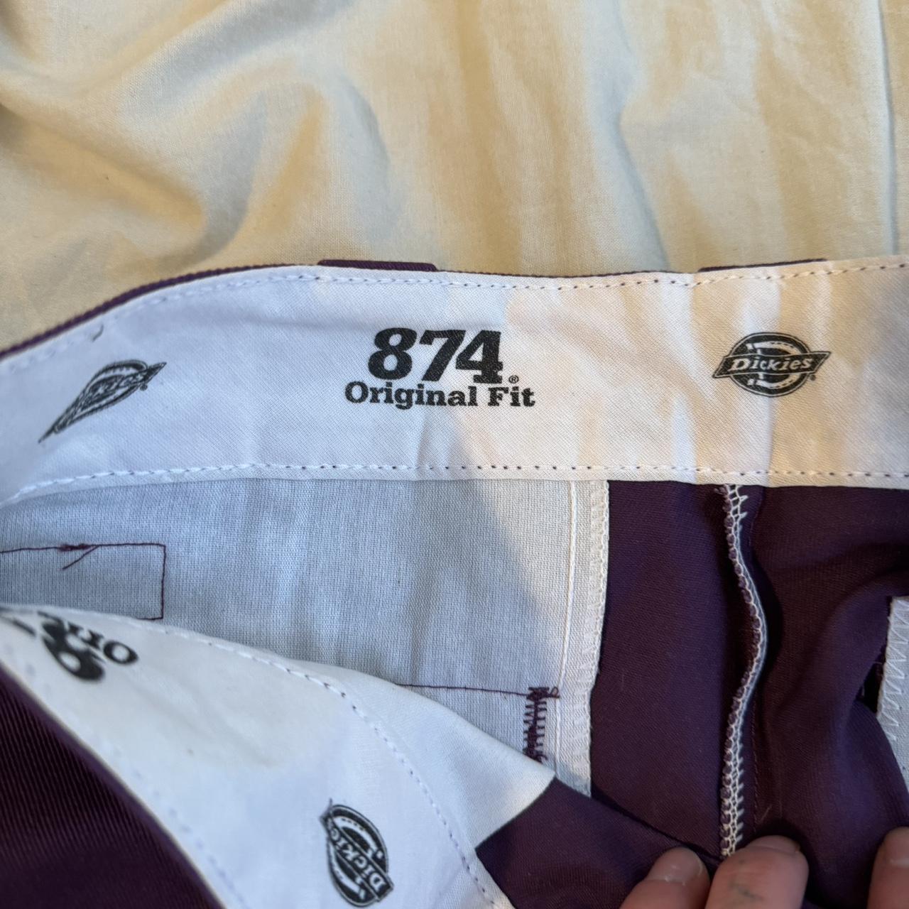 Dickies Baggy Purple Pants Cut offs - made that way - Depop