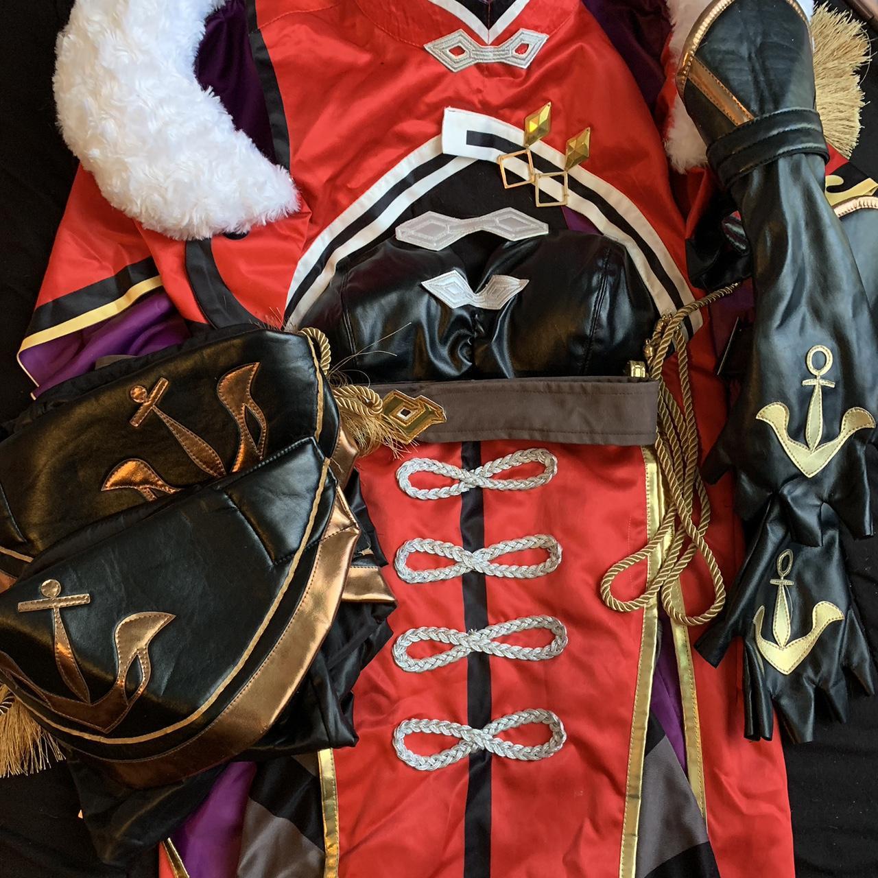 Women's Red and Gold Fancy-dress | Depop