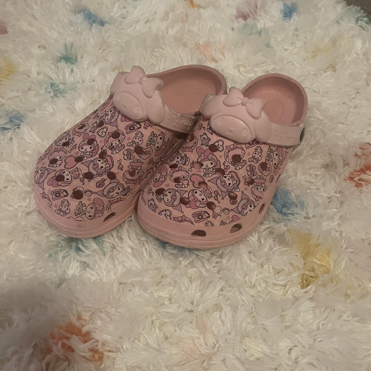 my melody crocs backs r dirty fits a women’s size... - Depop