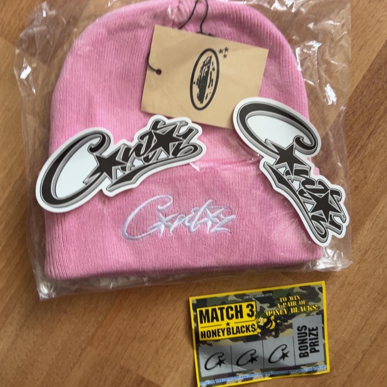 PINK CORTEIZ BEANIE ONLY -NO STICKERS OR LOTTO... | Depop