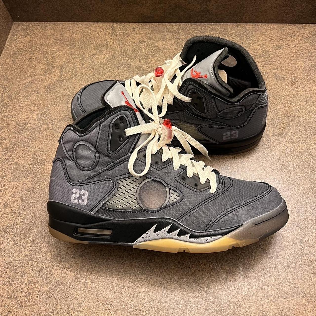 Jordan 5 Off White “Muslin” Worn 1x Box/zip tie/... - Depop