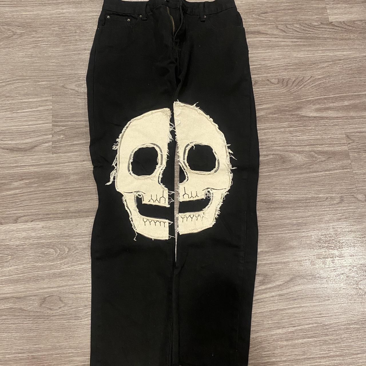 Mnml skull jeans - Depop