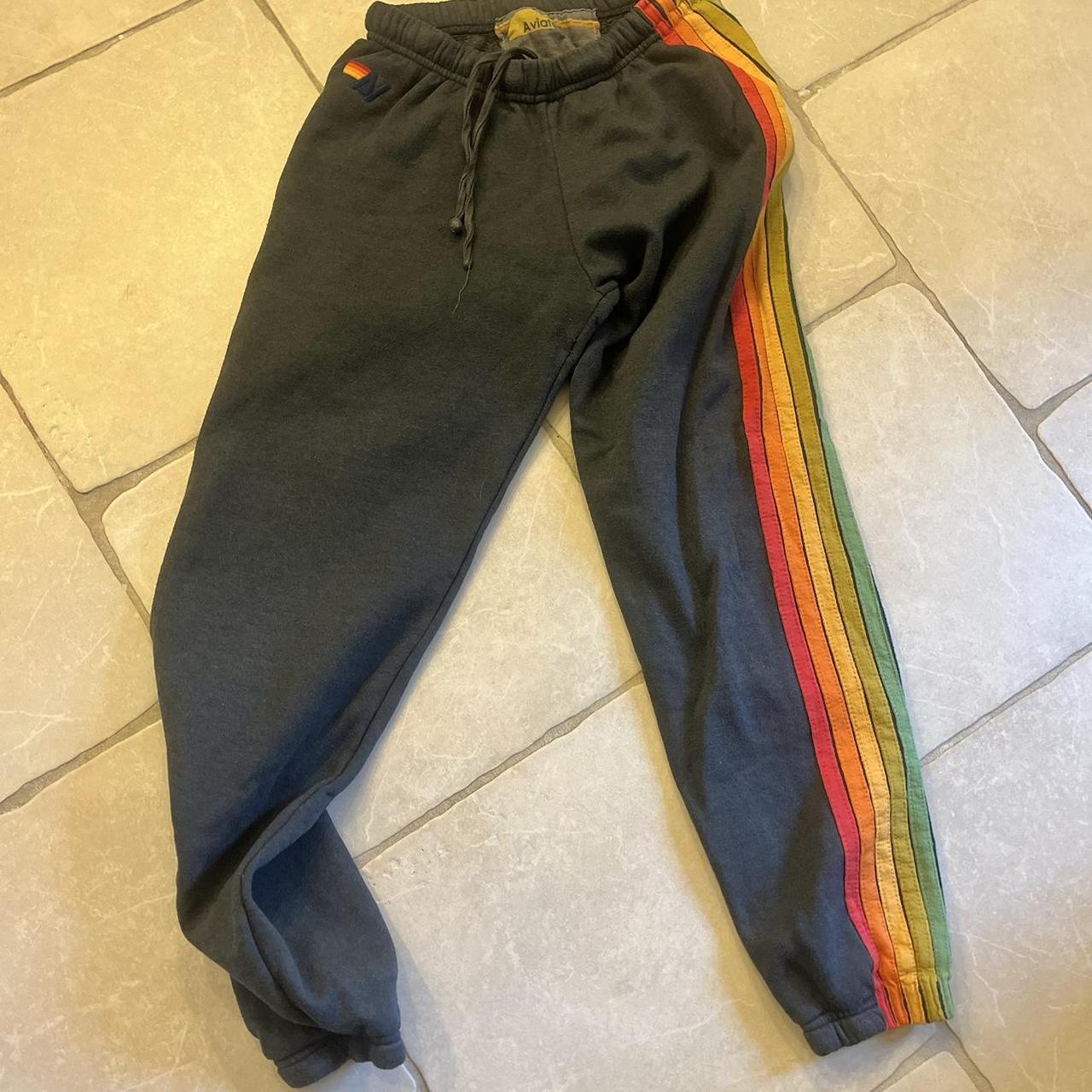 Aviator Nation striped sweatpants. Size S and great... - Depop