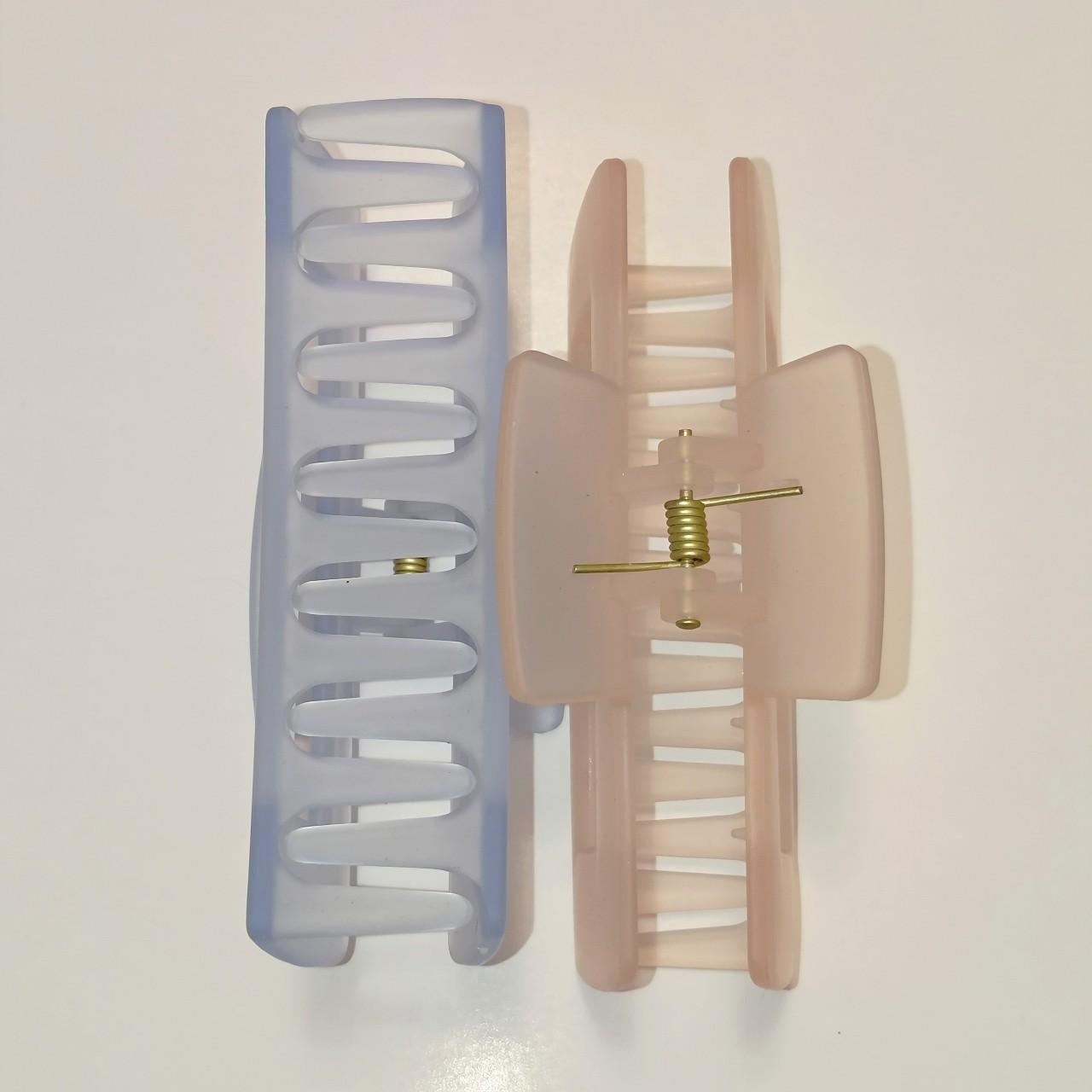 Frosted hair clip set • (1) Baby blue • (1) Dusty... - Depop