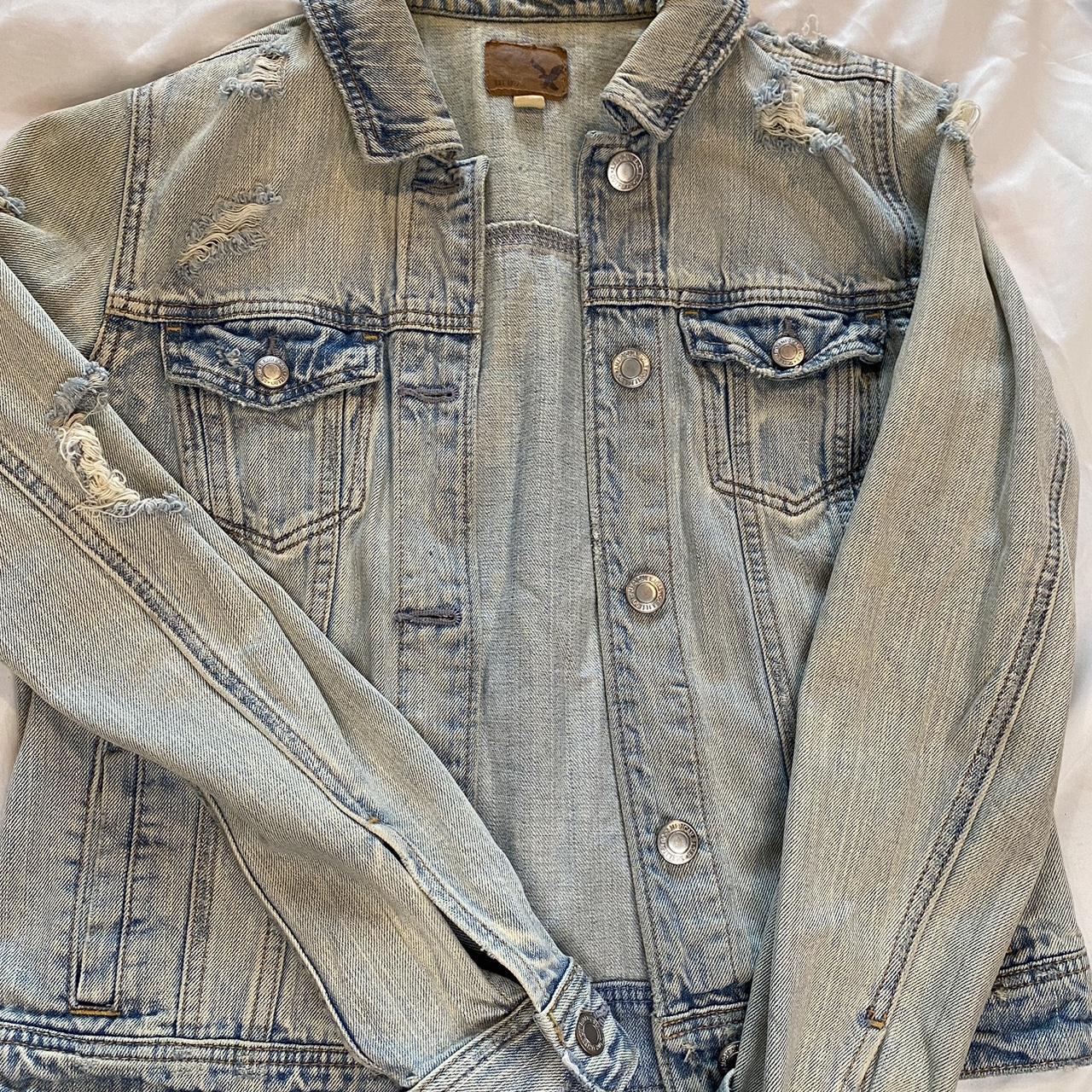 American Eagle acid wash jean jacket. Size M. - Depop