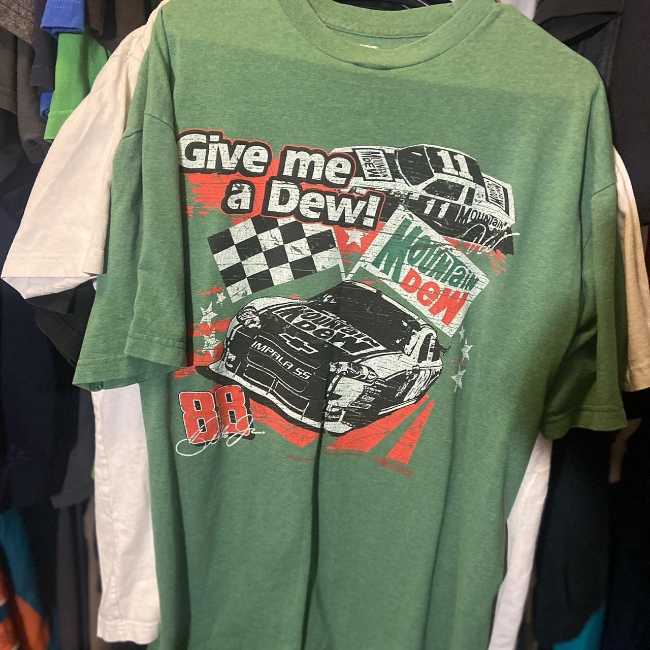 NASCAR MOUTAIN DEW RACING SHIRT - Depop