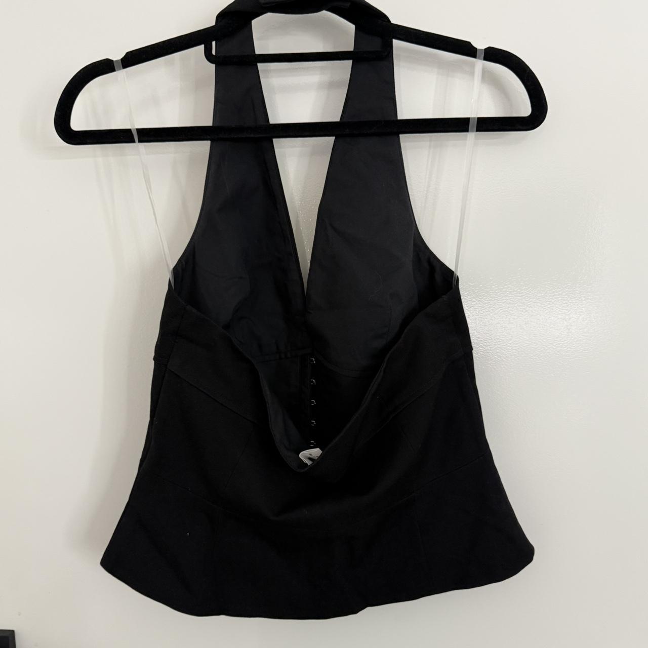 Black clasp front halter neck Glassons top... | Depop