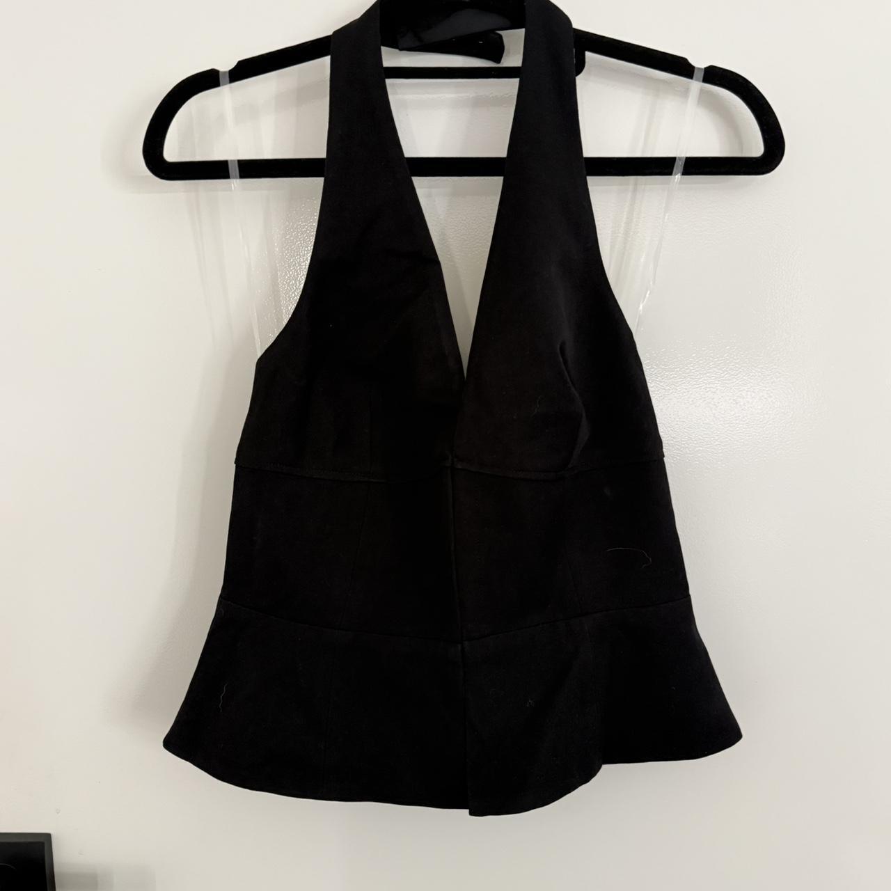 Black clasp front halter neck Glassons top... | Depop