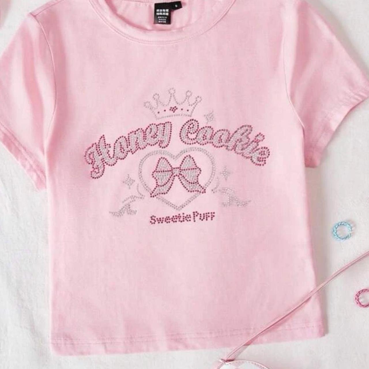 cute pink crop top :) - Depop