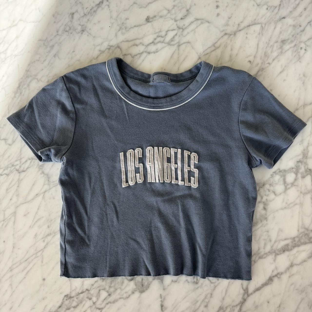 Brandy Melville Los Angeles Cropped Tee Depop