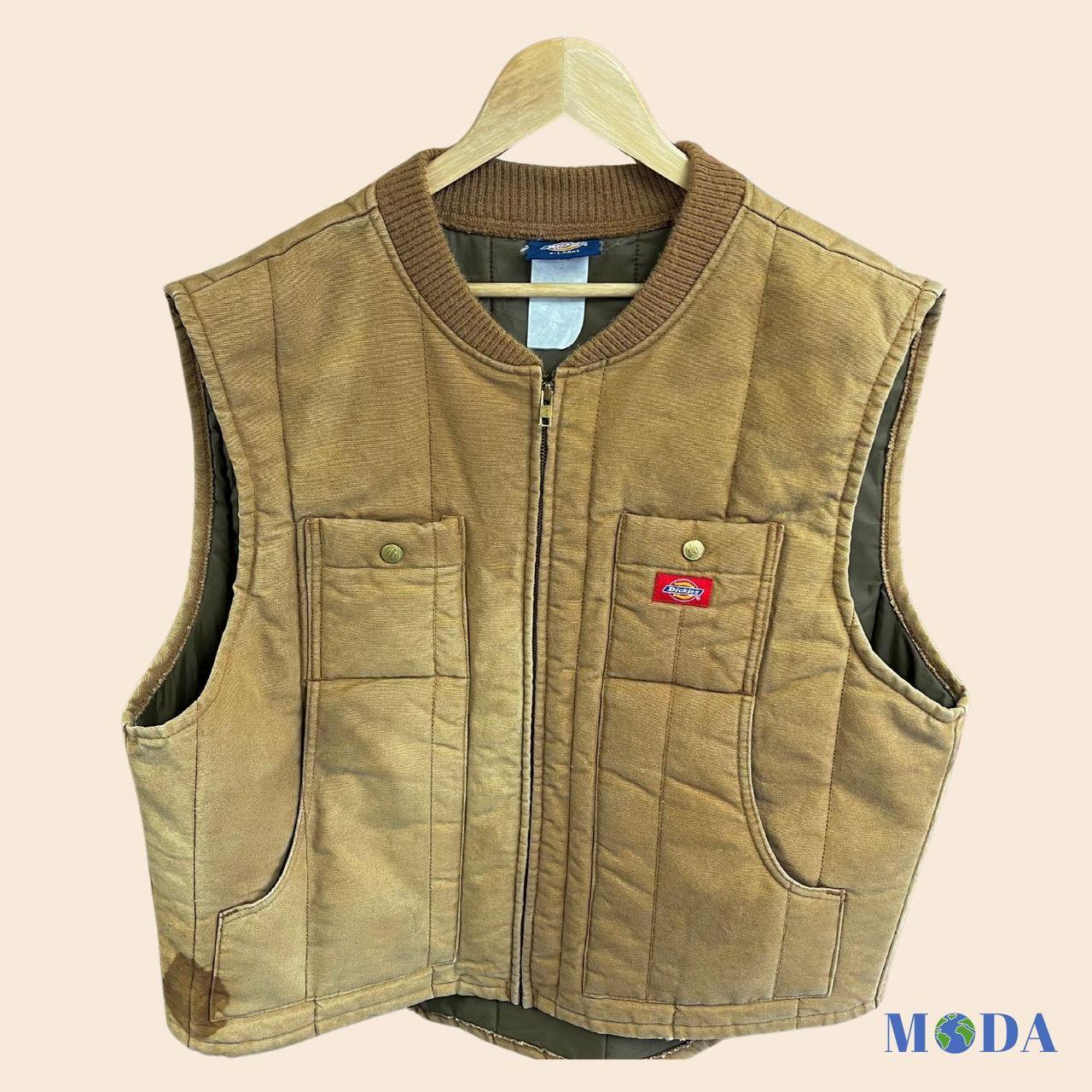 DESCRIPTION: RARE Beige Dickies Workwear Vest With... - Depop