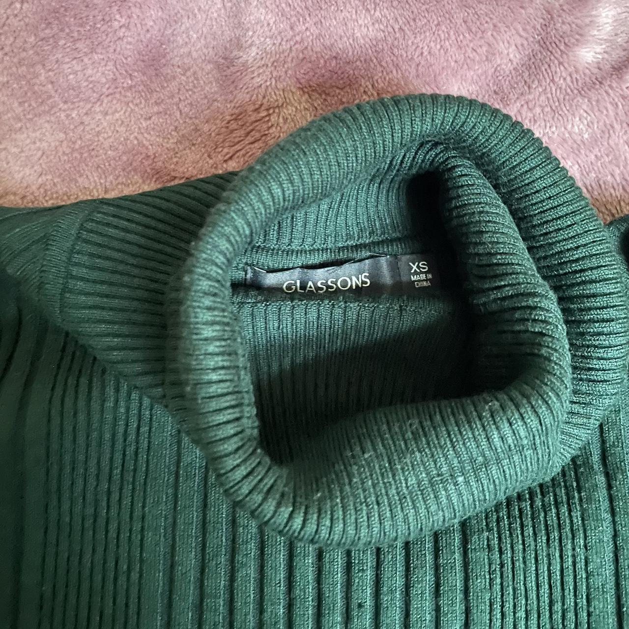 Glassons XS dark green ribbed knit turtleneck knit... - Depop