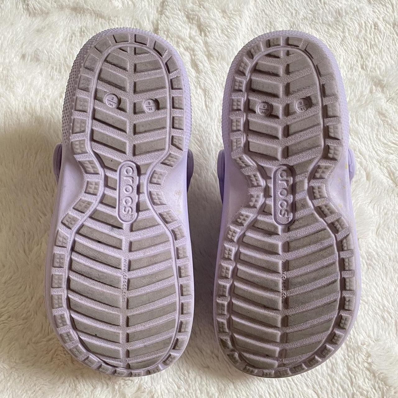 Lavender crocs with fur inside, women’s 8. Dm for... - Depop