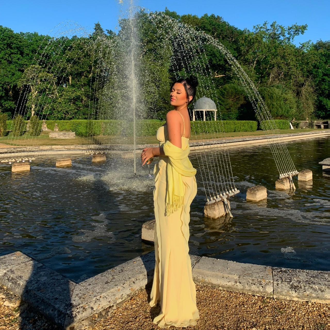 Oh Polly - pastel yellow dress Sold out Size 8... - Depop