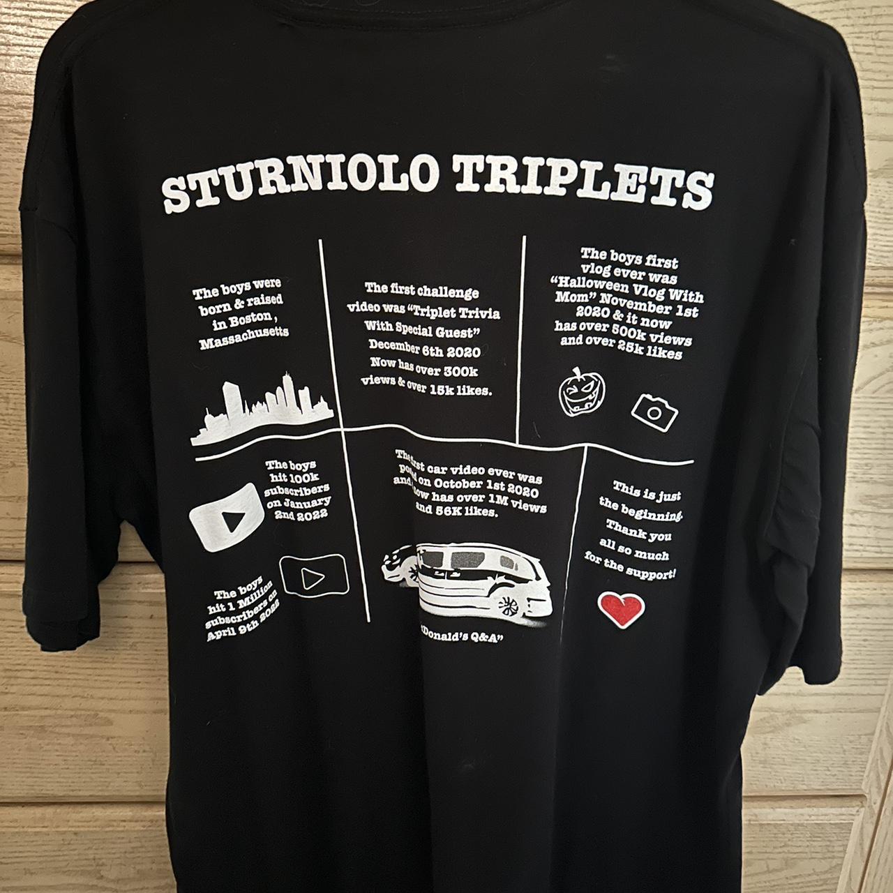 sturniolo triplets 3 mil merch shirt i’ve never... - Depop
