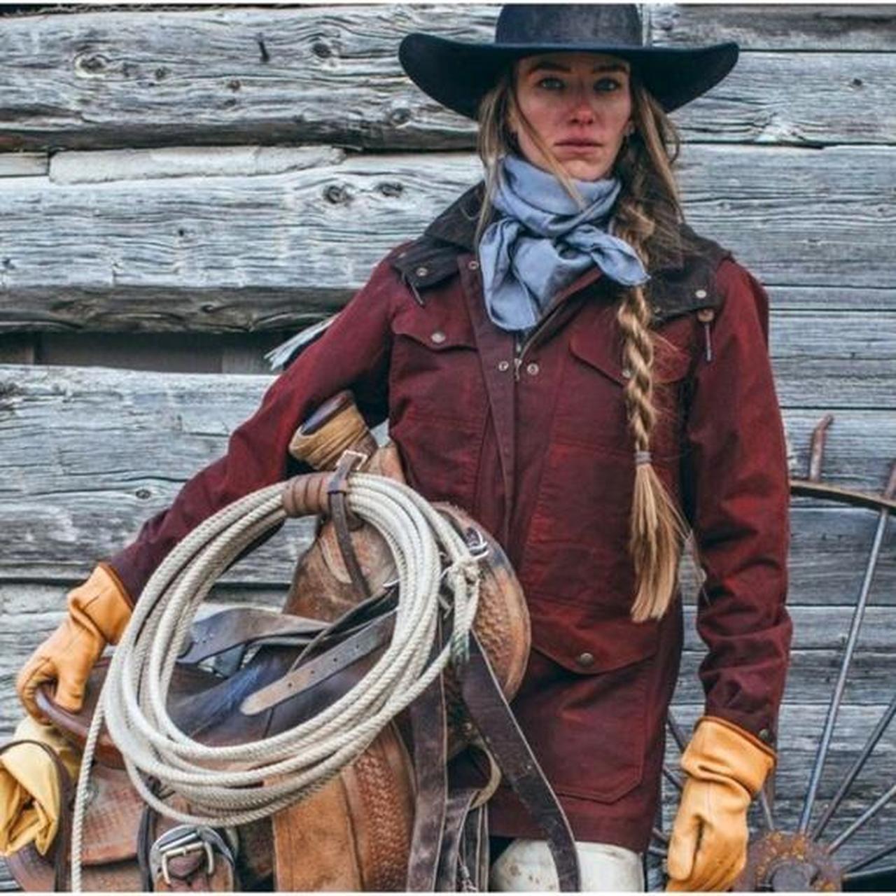 Maroon Filson Women’s Moorcroft Hooded wax jacket,... - Depop