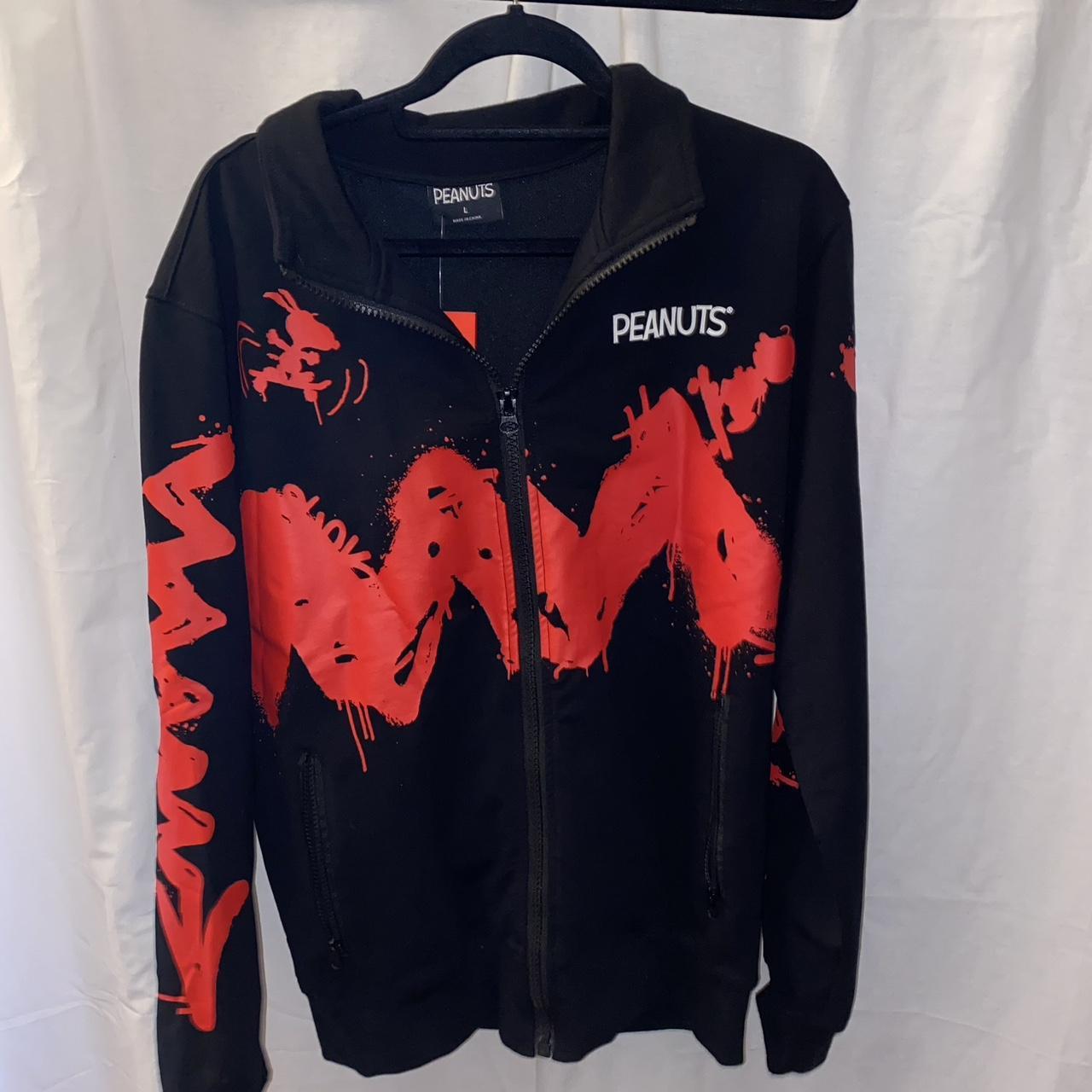 Peanuts Charlie Brown Zip up New w Tag Size... - Depop