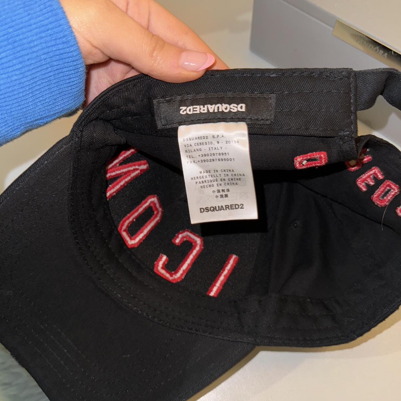 Black and Red D-squared cap. Worn a couple times and... - Depop