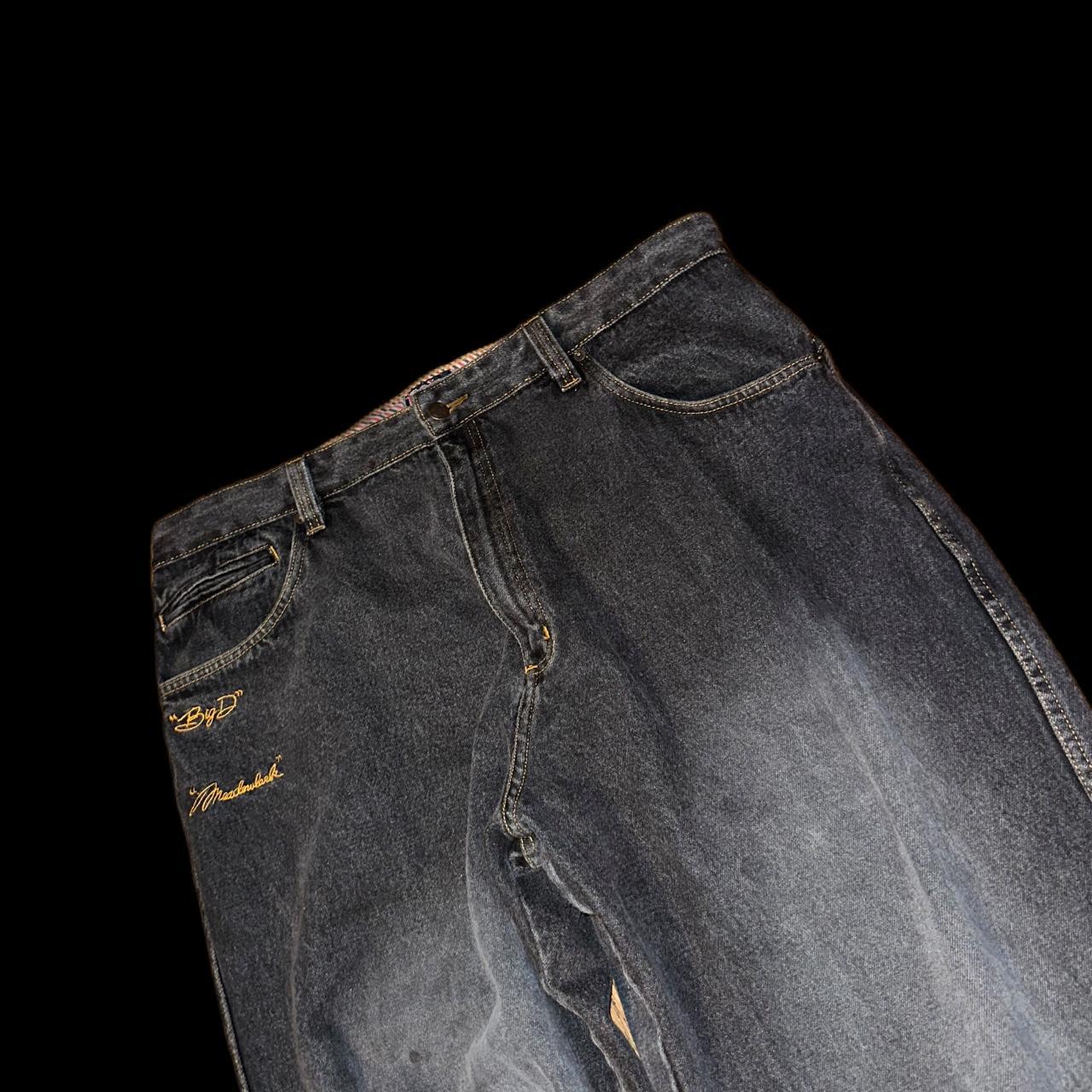 huge baggy skater jnco style jeans with a vintage... - Depop